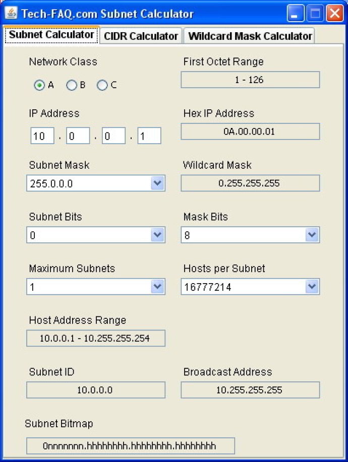 Tech-FAQ.com Subnet Calculator - Download & Review