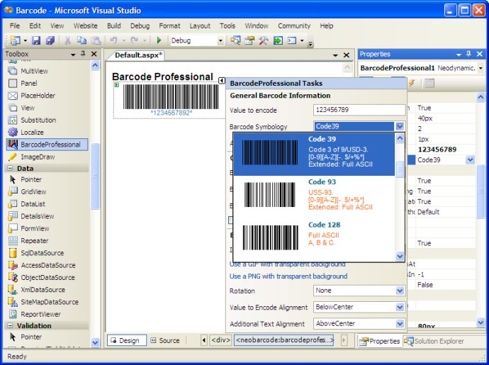 ASP.NET Barcode Professional - Download & Review