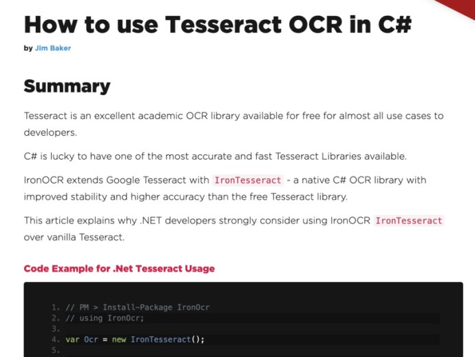 How to use Tesseract OCR in C# - Download & Review