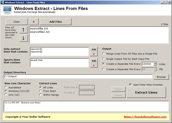 Extract Lines From Files For Windows Download And Review 