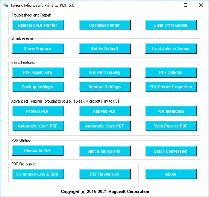 Tweak Microsoft Print To PDF Free Download