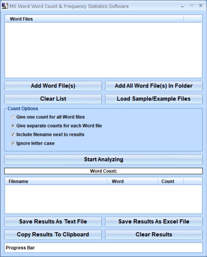 MS Word Word Count & Frequency Statistics Software Free Download